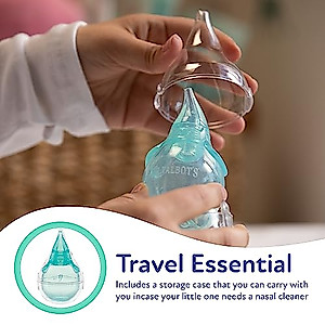 Dr. Talbot's Nasal Aspirator for Babies - BPA-Free Silicone - with Storage Case - Blue Elephant