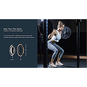 1MORE Vi React In-Ear Headphones Powered by Vi, Bluetooth Sport Wireless Earphones with AAC, IPX6 Waterproof, Lightweight, Secure Fit - Space Gray, 52