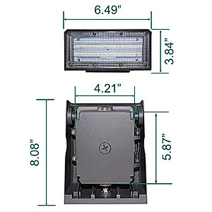 kadision 30W LED Wall Pack Light with Dusk-to-Dawn Photocell, 0-90° Adjustable Head Full Cutoff Waterproof Outdoor Lighting Fixture, 3600lm 5000K Daylight 100-277V ETL Listed