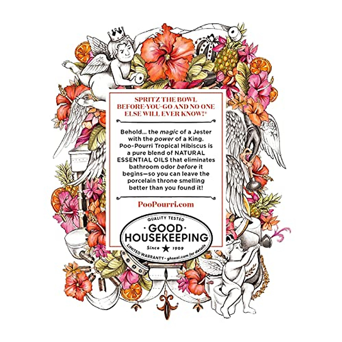 Poo-Pourri Before-You-go Toilet Spray, Tropical Hibiscus 10 ml, (Pack of 1)