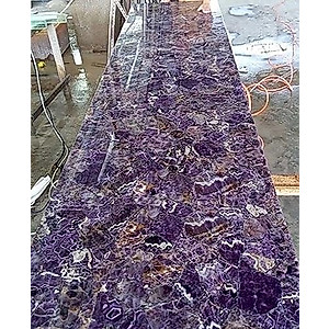 36 x 72 Inches Rectangle Shape Purple Marble Office Meeting Table Top Amethyst Stone Resin Art Dining Table with Elegant Look