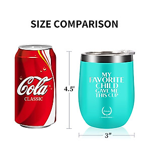 Gifts for Mom from Daughter-Mothers Day Gifts Unique Wine glass Personalized Present for Mother's Day，Funny gifts for Moms，Aunt，Grandma，Wine Tumbler 12oz Blue