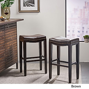 Christopher Knight Home Avondale Backless Bar Stools, 2-Pcs Set, Brown