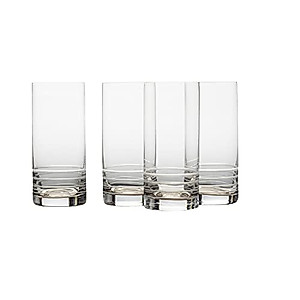 Mikasa Cal Ombre Highball Tumbler Cups, Set of 4, 17-Ounce, Gray
