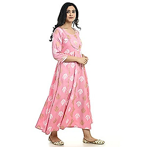 AnjuShree Choice Women Indian Party wear Rayon Kurti Pink