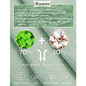 sherelie Linen Pants for Women, Drawstring 4 Pockets High Waisted Lounge Casual Pull-On Beach Pants, Black, XL