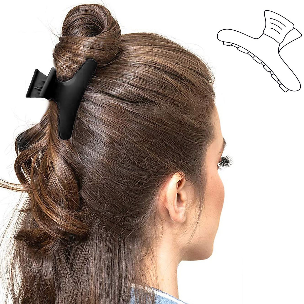 Yarlung 48 Pack Butterfly Hair Clamps, Hair Claw Clips Salon Hair Barrettes for Styling, Sectioning, Cutting and Coloring, Black