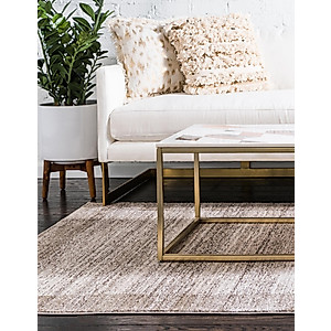 Rugs.com Angelica Collection Rug – 7' x 10' Beige Medium Rug Perfect for Bedrooms, Dining Rooms, Living Rooms