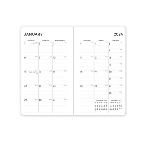 2024-2025 Blue Sky™ Ashlyn 24-Month Planning Calendar, 3-5/8" x 6-1/8", Navy Clear, January 2024 to December 2025, 143959