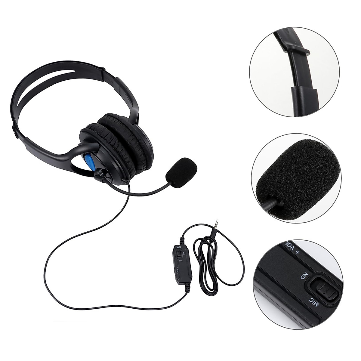 UKCOCO Headphones Gaming Headphone Gaming Earphone Stereo Earphone Big Headphone Game Headset Game Supply Professional Gaming Headset Light Headset Surround Sound Headset Glowing Headset