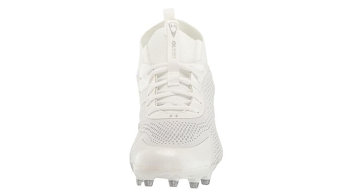 Under Armour Women's Glory 2 MC Soccer Cleats - White/Metallic Silver