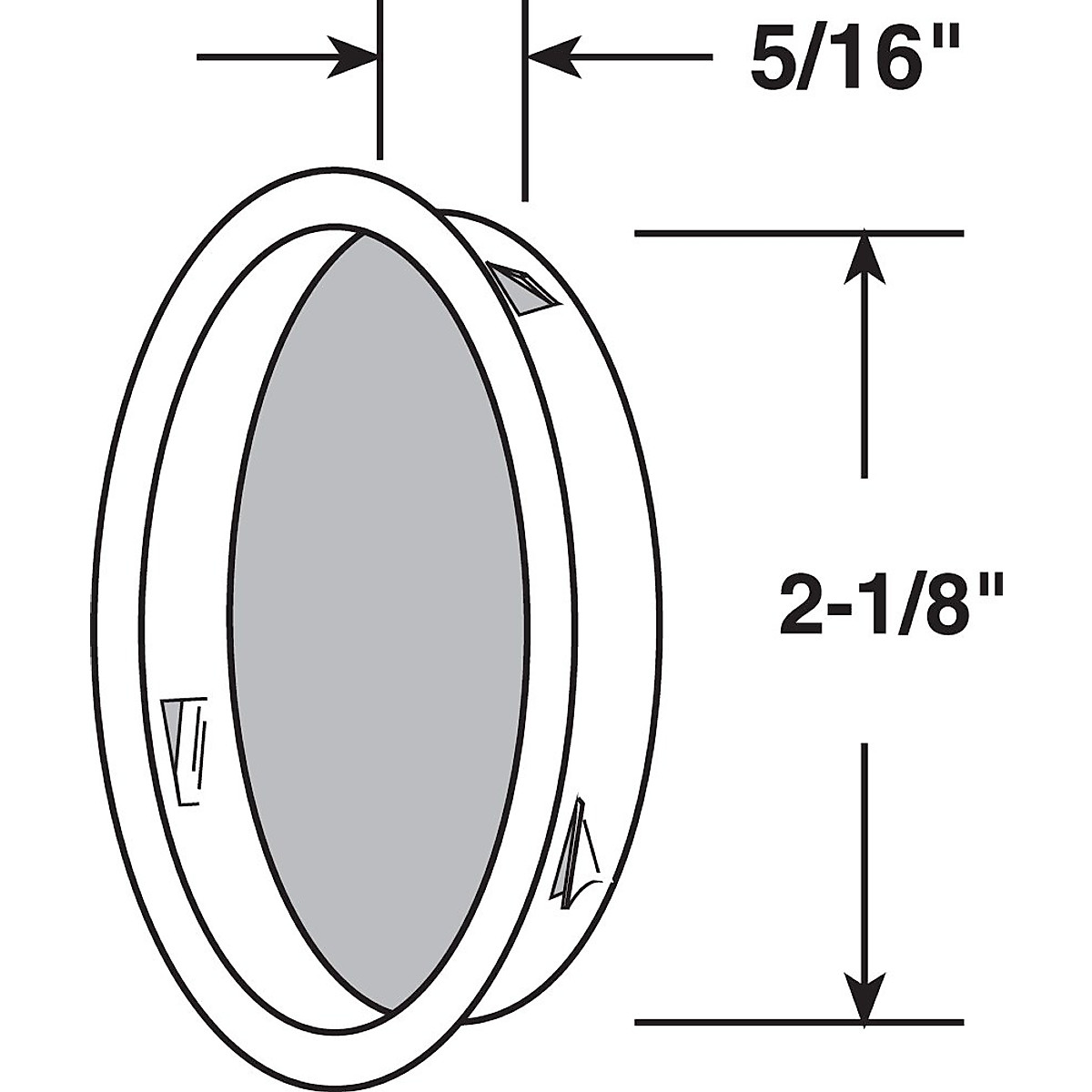 Prime-Line N 7209 Mortise Closet Door Pull, 5/16 In. Depth x 2-1/8 In. Outside Diameter, Solid Steel, Satin Nickel Finish (2 Pack)