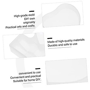 TEHAUX 3 Pcs Photo Frame Mold Silcone Molds Photo Frame Making Supplie Resin Photo Frame Molds Tray Resin Mold Tray Mold Heart Silicone Mold Casting Mold Photo Frame Making Mold DIY Mold