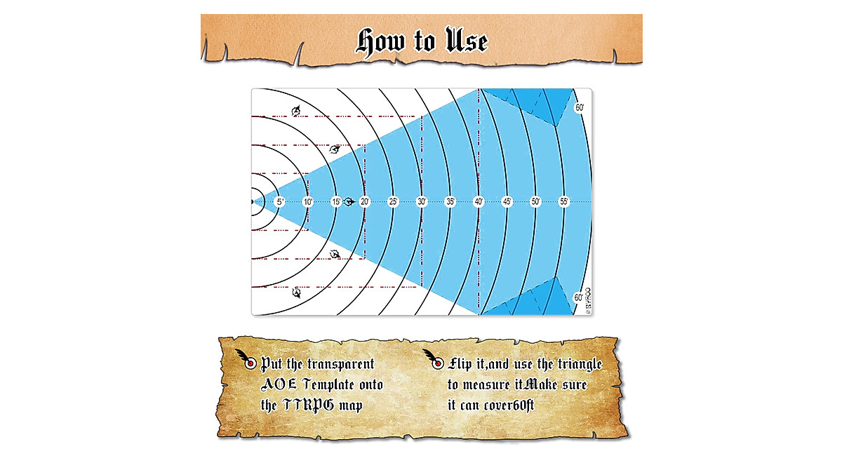 Byhoo AOE Damage Template for DND & Pathfinder