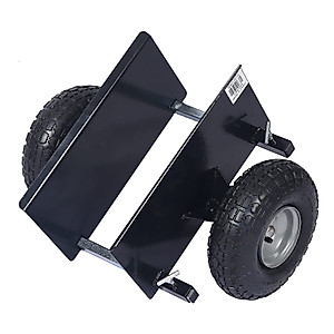 Henf Panel Dolly, Steel Plate and Slab Dolly with 10" Pneumatic Wheels, Drywall Dolly, Door Dolly, Wood Mover, 600 lbs Load Capacity (Black)