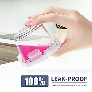 DONQQCC Small Glass Containers [12 Pack, 5oz] Reusable, Airtight, Leakproof Mini Food Storage Containers with Lids