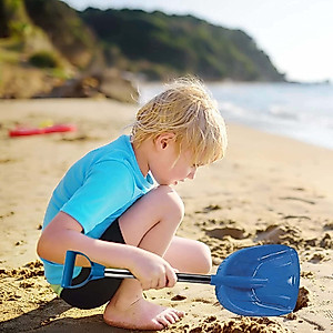 Kid Snow Shovel with Stainless Steel Handle, 23.2" Durable Shovel for Snow Removal, Winter Shovel with Handle for Digging Sand and Beach Fun Gift (Hot Pink)