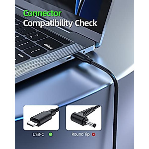 Laptop Charger for Asus Zenbook Charger with USB C Connector - (Safety Certified by UL), 65W, 45W