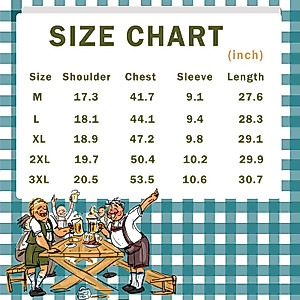 Colorful House Oktoberfest T-Shirt Men October Festival Costume German Costume Lederhosen Men Shirt Green(Green, X-Large)