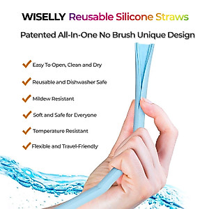 Reusable Travel Straws Openable Easy Clean NO BRUSH NEEDED (4 Small + 4 Large + 1 Pouch) Dishwasher Safe (2 Wide Sizes) for Thick Smoothie, Milkshakes, Coffee, Soda, Juice (Random Colors)