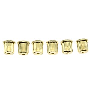 Dopro Set of 6 Gold Guitar String Through Body 5/16" String Ferrules for American Standard Telecaster