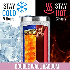 Onebttl Goldendoodle Gifts for Women & Girl, 20oz Stainless Steel Insulated Tumbler, Novelty Golden Doodle Gifts for Dog Lovers, Golden Doodle Dog Mom Gifts - Life is Golden with A Doodle - Pink