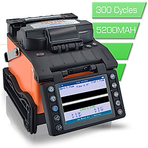 SKYSHL Fusion Splicer With 8PCS Electrodes Fiber Cleaver Tool Kit Automatic Focus SM MM DS NZDS Core Alignment Optical Fiber Splicing Welding Machine (SS413F-411)