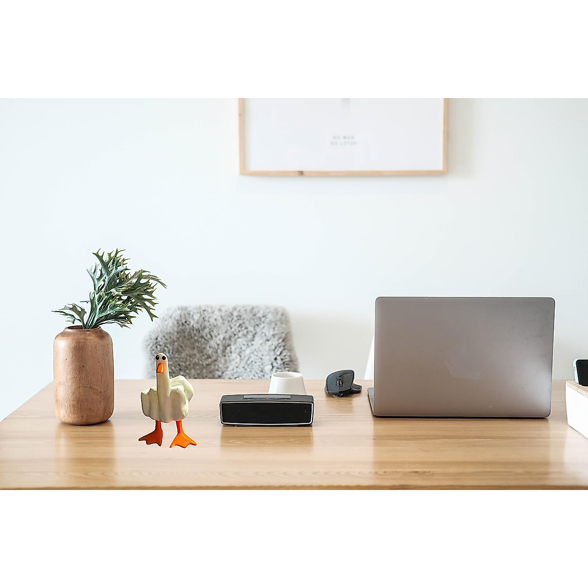 Middle Finger Duck You Figurine Statue - Funny Little Duck Resin Decor - Home Desk Office Garden Duckling Statue Deocration - Funny Joke Prank Gag Quirky Gift for Guys Adults Men