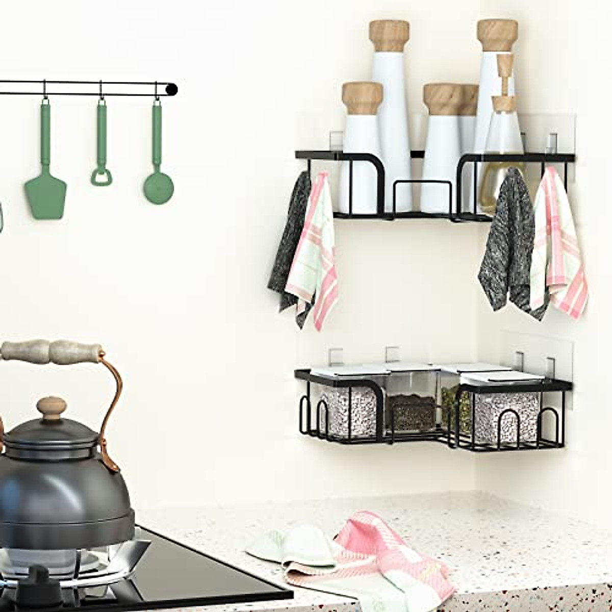 XHENEEB Shower Organizer Corner 3 Pack Corner Shower Shelf Adhesive Shower Caddy Corner Only for 90 Degrees Angle