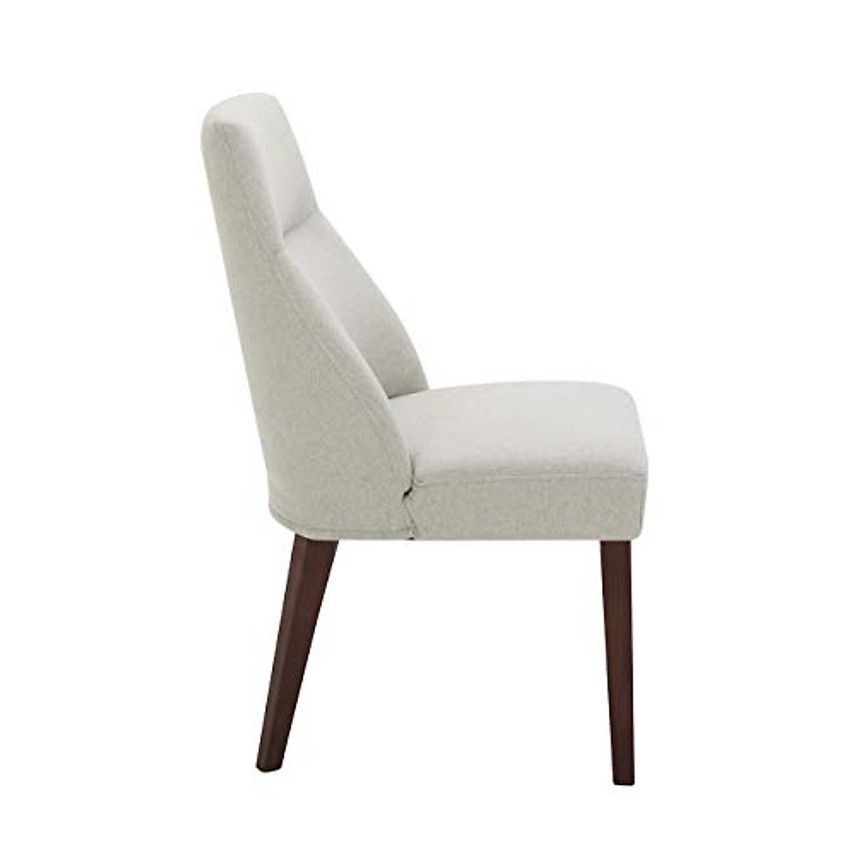 Amazon Brand – Rivet Phinney Contemporary Upholstered Dining Chair, 19.7"W, Wood,Silver