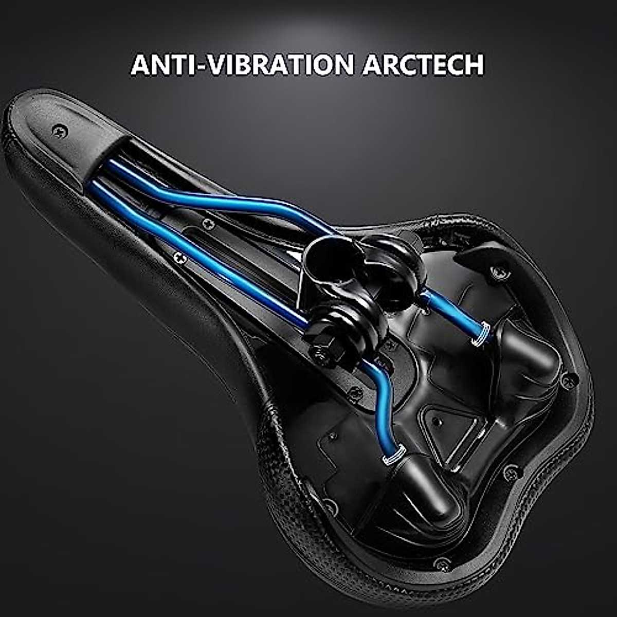 IPOW Mountain Bike Seat 7’’, Comfortable MTB Bike Seat for Men and Women, Bicycle Saddle Replacement Padded with Soft High Density Memory Foam