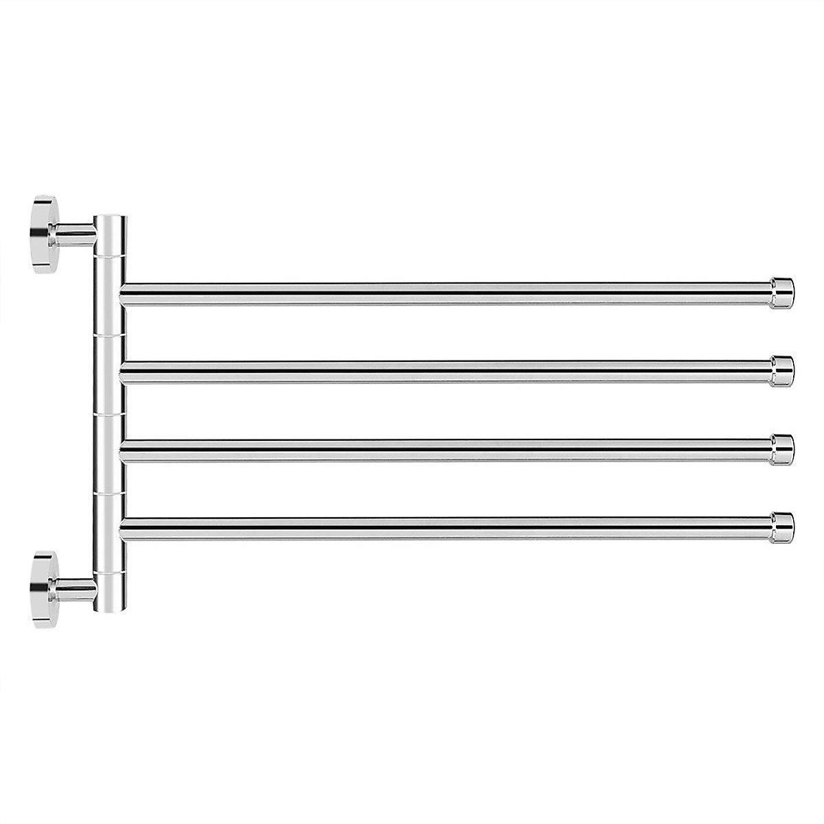 Swivel Towel Rack Wall Mounted, Stainless Steel Bathroom Towel Rack Swing Out Towel Holder 4-Arm Multiple Rotation Towel Rack Space Saving Towel Racks for Bathroom
