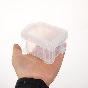 COHEALI Mini Rectangular Storage Containers 10pcs Reusable Small Plastic Storage Box Condiment Containers with Lids for Baby Food Snacks Sauces Candy Small Items Craft Projects