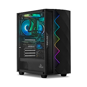 YEYIAN Shoge Gaming PC Desktop Computer, AMD Ryzen 5 5600X 4.6GHz, Nvidia RTX 3070 8GB, 1TB NVMe SSD, 16GB DDR4 3200MHz, ARGB Fans, Windows 11 Home Wi-Fi