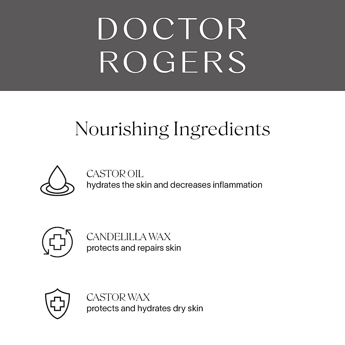 Doctor Rogers Lip Balm, Rich Moisturizing Lip Balm for Softening, Natural & Plant-Based, Hypoallergenic, Dermatologist-Created Lip Moisturizer for Very Dry Lips, Vegan, 1 Tube, 4.25g / 0.15oz