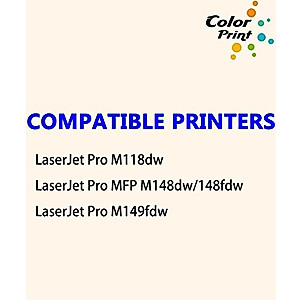 Color Print Compatible 94X Toner Cartridge 94A Replacement for HP CF294X CF294A 294X 294A Used for Laser Jet Pro MFP M148fdw M148dw M118dw M118 M148 M149 148dw 148fdw 118dw Printer (5-Pack, Black)