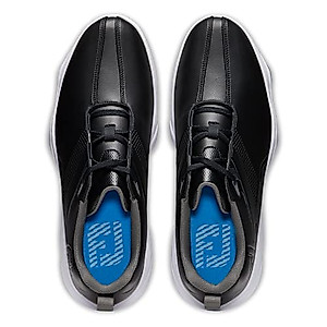 FootJoy Men's Ecomfort Golf Shoe, Black/Black, 12 Wide