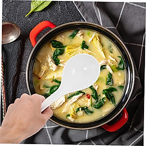 CIYODO Cutlery Set Soup Spoons Ramen Spoon Asian Spoons Gold Porcelain Soup Ladle Japanese Spoon Ladle for Stirring Ladle for Pouring Deep Soup Spoon Soup Spoon Chinese White Ceramics