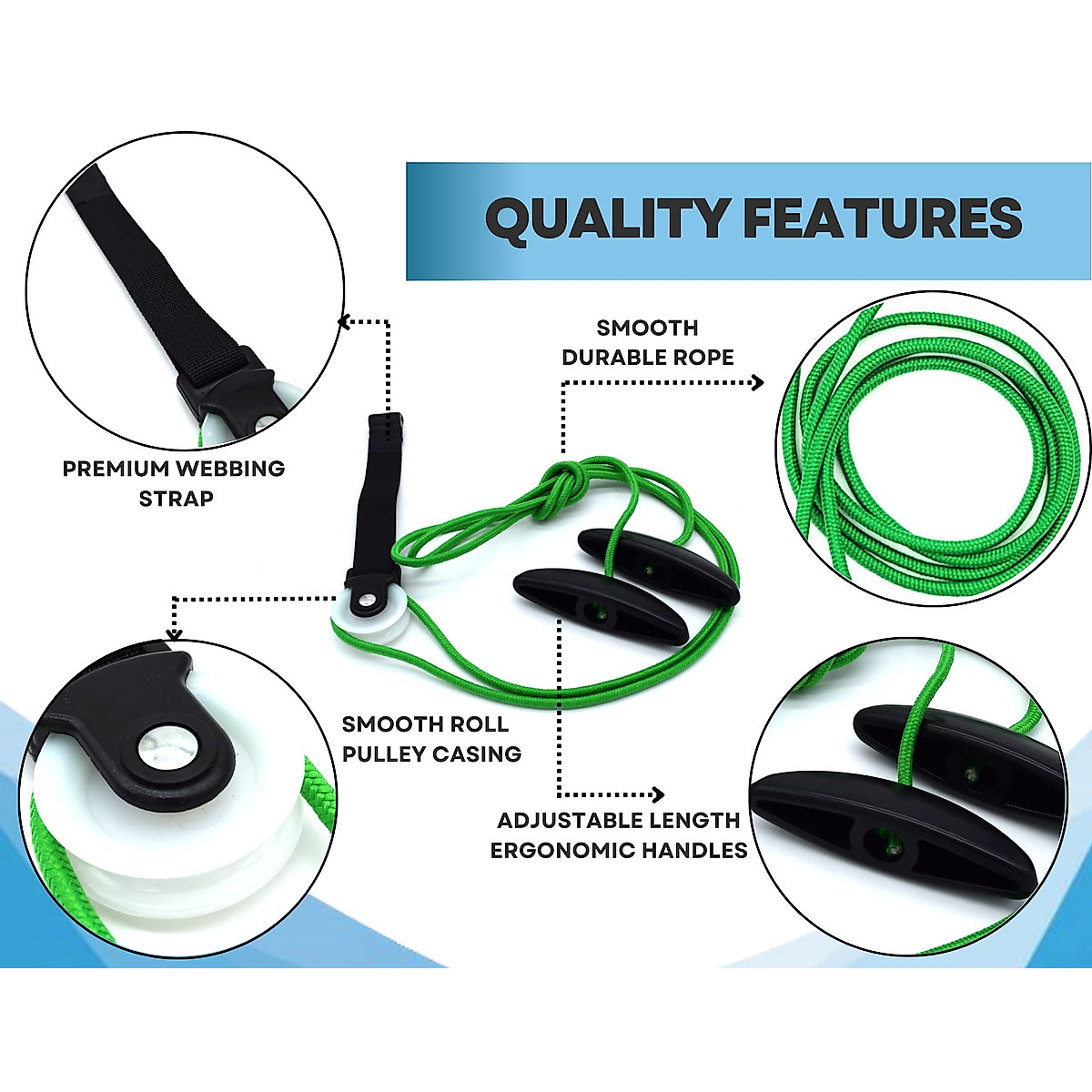 LiftAid Shoulder Pulley for Physical Therapy with Exercise Guide - Improves Shoulder Strength & Range of Motion - Reduces Pain, Helps in Muscle Recovery - Physical Therapy Equipment (Green)