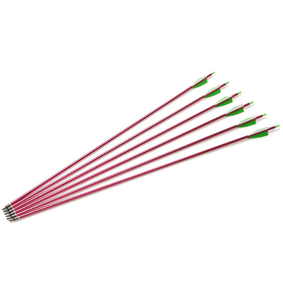 SHARROW 12pcs Archery 32 Inch Aluminum Arrows Spine 500 for Compound Recurve Bow