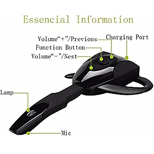 ZABBOW Scorpion Wireless Bluetooth Headset, Hanging Ear Bluetooth Earphone with Microphone, Standby Time 160 Hours, for Business Office Driving, Supports iPhone Android Phones