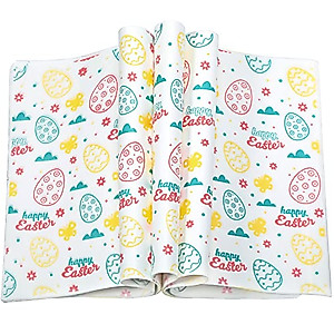 150 Pieces Easter Wax Paper Sheets Wrap Paper Easter Egg Butterfly Grease Resistant Paper Liners Waterproof Paper Food Wrap Wrapping Tissue for Easter Kitchen Handmade Food
