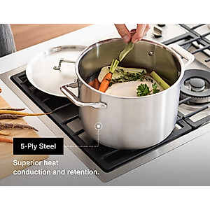 Misen 8 QT Stainless Steel Stock Pot with Lid - Stew & Soup Pot with Handles - Large Pot for Cooking