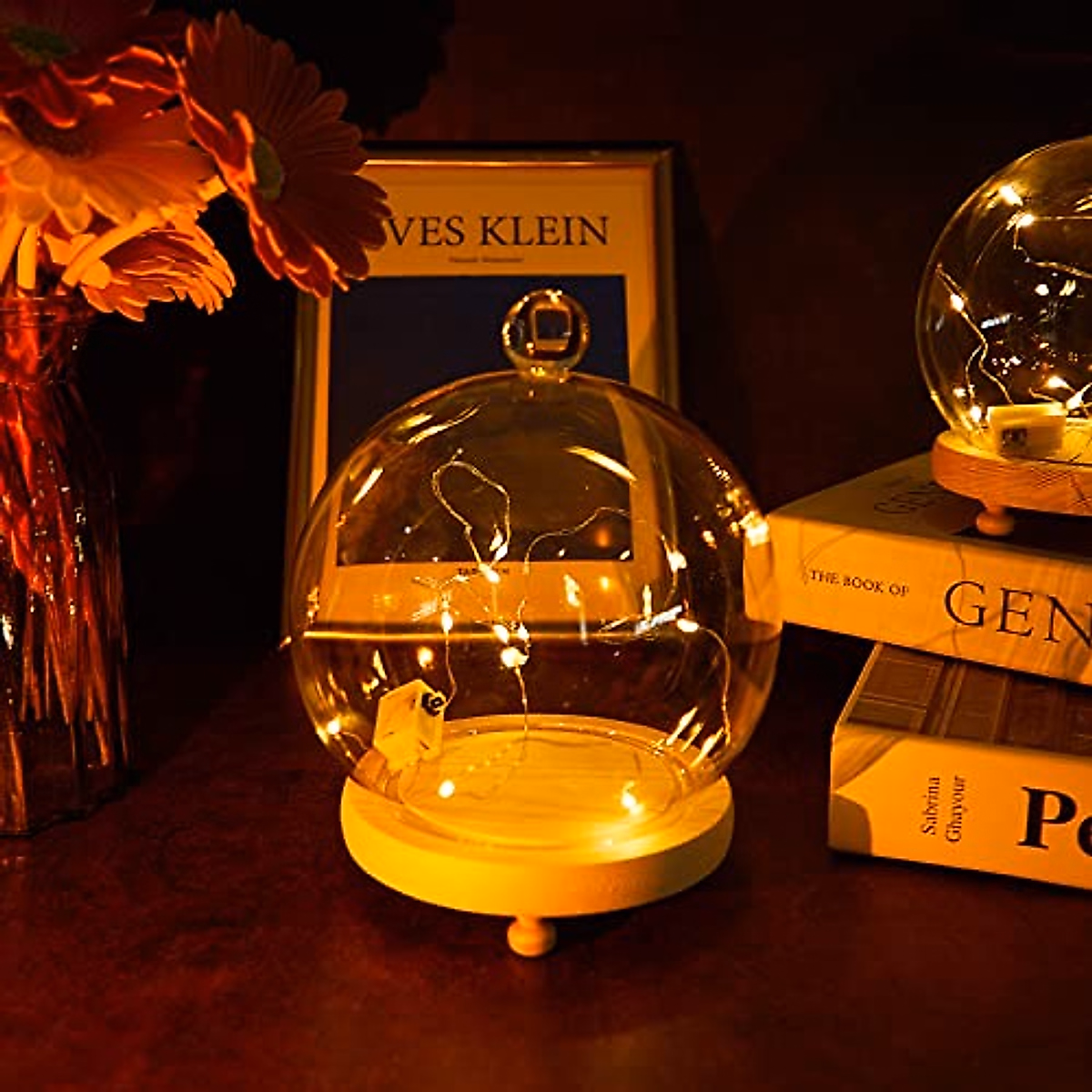 3 Pieces Cloche Glass Dome Glass Cloche Globe Display Dome 3 Sizes Glass Ball Shape Dome Cake Stand with Dome Clear Ball Display Pedestals with Dome Glass Dome Centerpiece for Candle Decor Plant Food