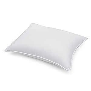 Amazon Basics Ultra-Soft Micromink Sherpa Comforter Bed Set - Charcoal, King & Down-Alternative Pillows, Soft Density for Stomach and Back Sleepers - King, 2-Pack