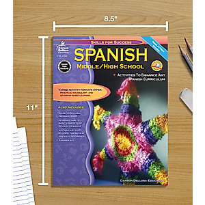 Skills for Success Spanish Workbook Grades 6-12 , Middle School and High School Vocabulary Building, Grammar Practice for Homeschool or Classroom (128 pgs)