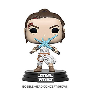 Funko POP Star Wars: The Rise of Skywalker Ep. 9 - Rey with 2 Light Sabers Collectible Vinyl Bobblehead