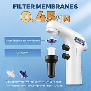 Bonvoisin Electric Pipette Controller 0.1-100ml Pipetor Automatic Motorized Pipette Filler for Biochemical Lab Speed Adjustable