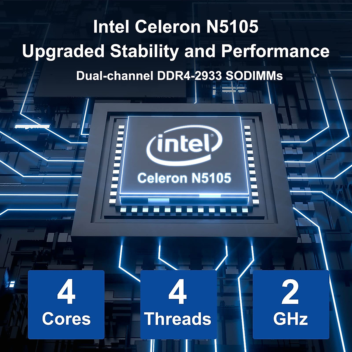 Intel NUC 11, Atlas Canyon NUC11ATKC4 Win11 Pro Mini PC, 2.0 GHz - 2.9 GHz Burst,Intel Celeron N5105 Processor,4 Core, 4 Thread, 15W, Intel UHD Graphics,450-800 MHz Burst (NO RAM+SSD+OS Inside)