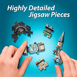 Wrebbit3D Harry Potter Hogwarts Clock Tower 3D Puzzle for Teens and Adults | 420 Real Jigsaw Puzzle Pieces | Not Just an Ordinary Model Kit for Adults for Harry Potter Fans